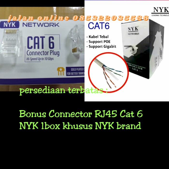 Jual kabel lan utp cat 6 / cat6 spectra / zimmlink / NYK 305M - Eyota | Shopee Indonesia
