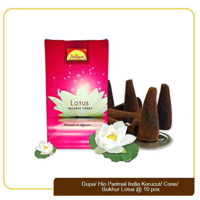 Jual Dupa/ Hio Wangi Parimal India Kerucut/ Cone/ Bukhur Lotus ...