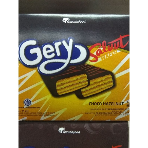 Jual Gery Salut Wafer Choco Hazelnut isi 24 pcs | Shopee Indonesia