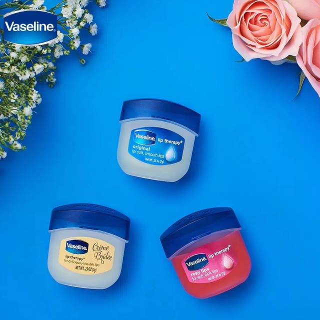 Jual JAR Vaseline lip therapy / lip care 7g - Rosy Lips / Original / Creme Brulee | Shopee Indonesia