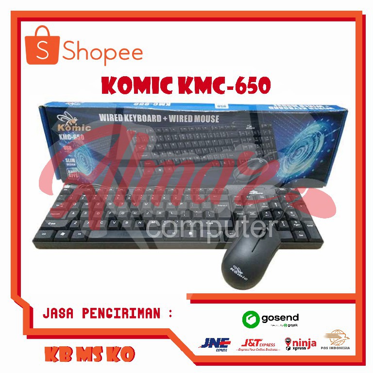 Jual Keyboard Mouse Komic KMC-650 Wired USB Keyboard Mouse Combo ...
