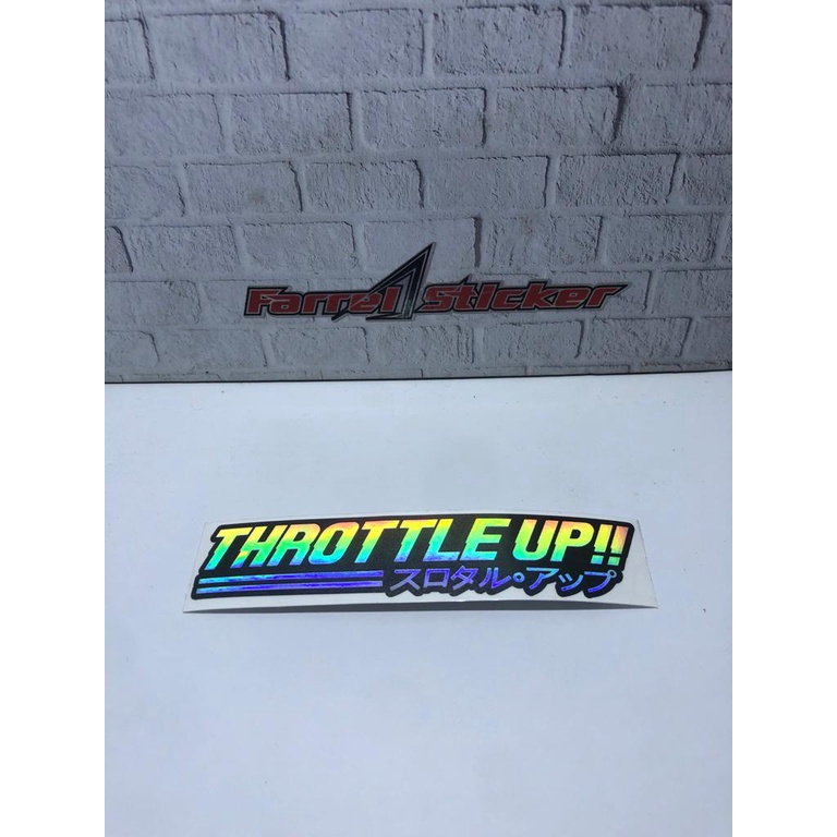 Jual stiker THROTTLE UP!! Sticker THROTTLE UP Hologram | Shopee Indonesia