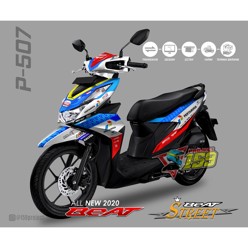 Jual Sticker Decal All New Beat eSP x Street 2020 - Project 507 ...