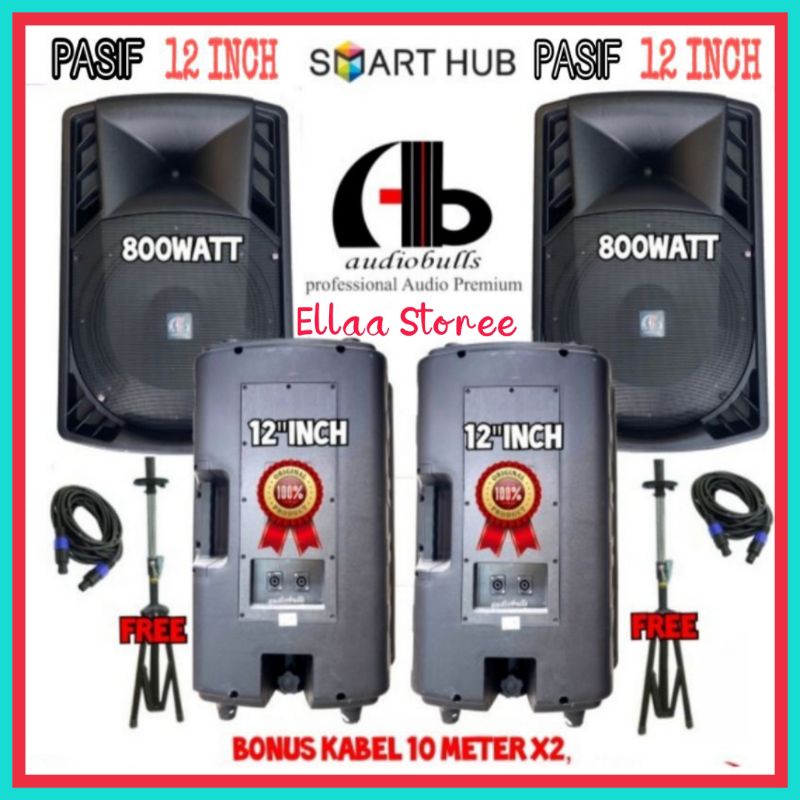 Jual Speaker Pasif AB Audio Bulls 12 Inch Model RCF + 2 Stand Speaker ...
