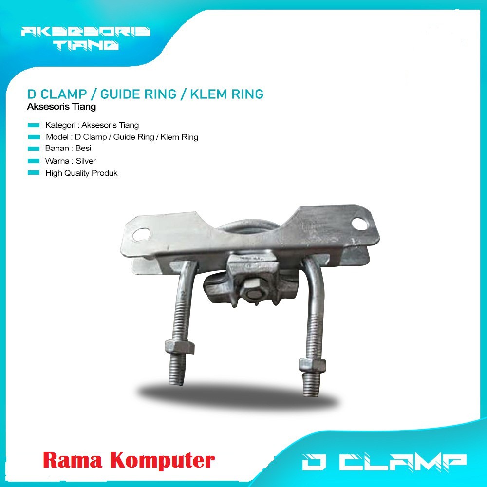 Jual Aksesoris Tiang Kabel Fiber Optik D Clamp Pengait Kabel FO Klem ...