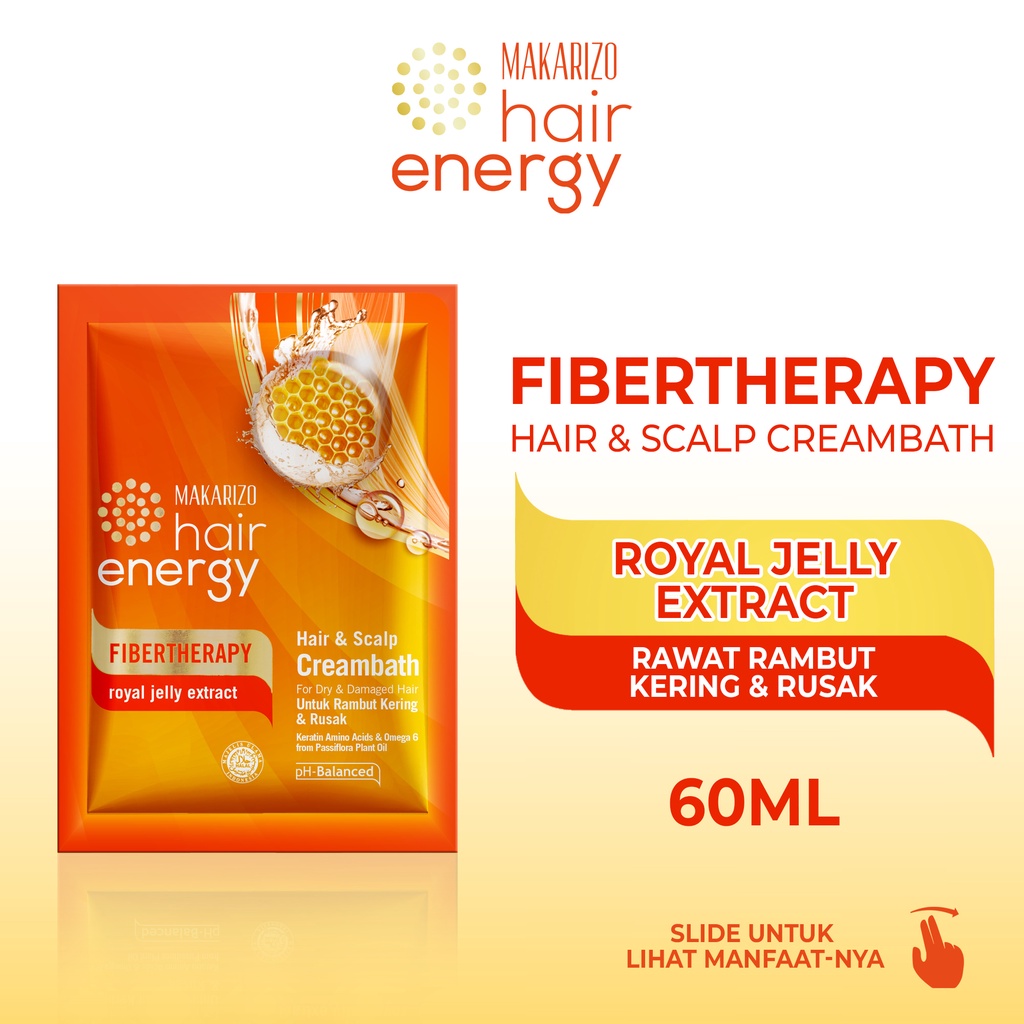 Jual Makarizo Hair Energy Fibertherapy Hair & Scalp Creambath Royal ...