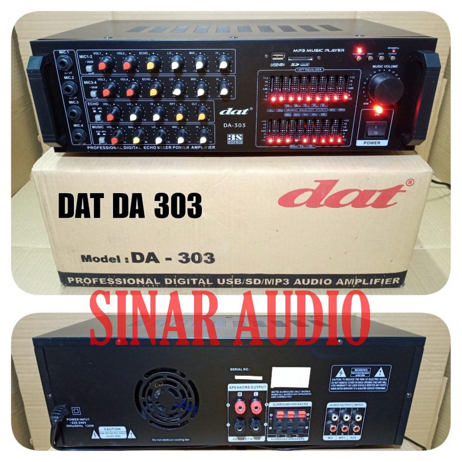 Jual Amplifier power mixer karaoke dat da 303 bluetooth DA303 DA 303 ...