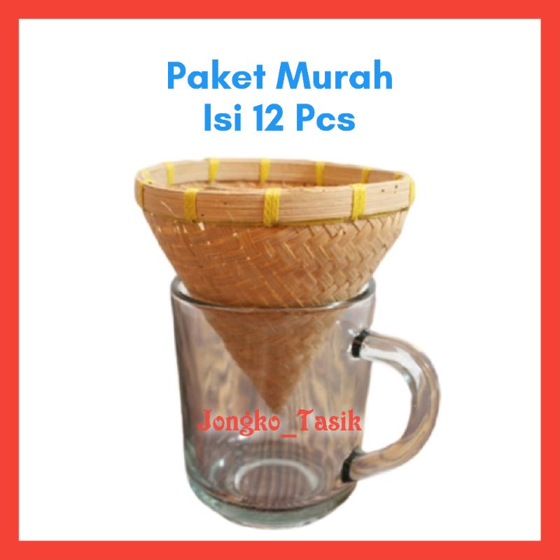 Jual saringan kopi bambu drip cetakan awug mini kerucut nasi tumpeng ...