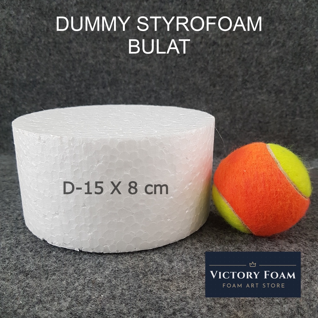 Jual Dummy Styrofoam Bulat Diameter 15cm x 7cm | Shopee Indonesia