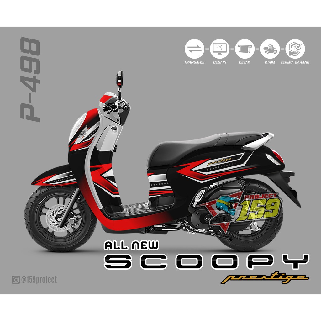 Jual Sticker Decal All New Scoopy 2021 Prestige - Project 498 Racing ...