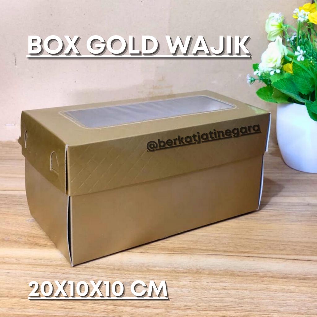 Jual DUS/KOTAK/BOX KUE /BOX GOLD WAJIK 20x10x10 cm / BOX KUE MOTIF ...