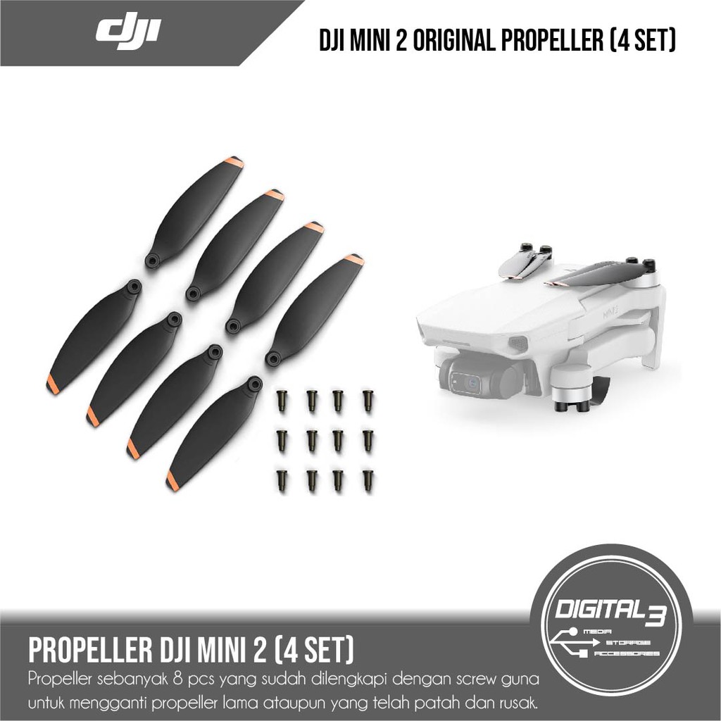 Jual DJI Mavic Mini 2 / SE Propellers Full Set Baling Baling Original ...