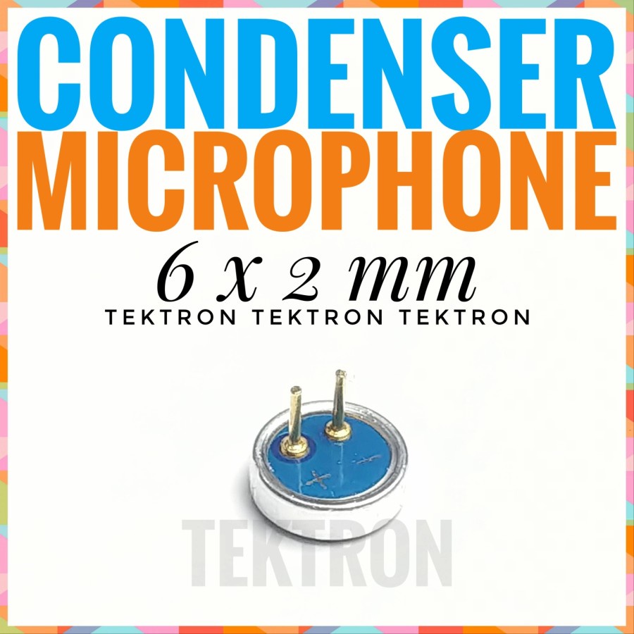 Jual Microphone 2pin Electret Condenser 2p Mic 6mm x 2mm 6x2 mm Ex ...