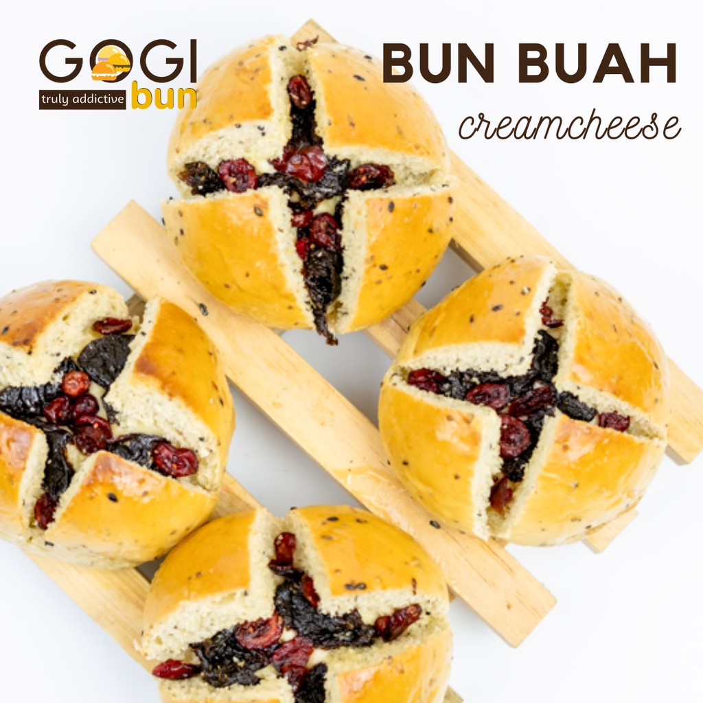 Jual Roti Buah Cream Cheese Bun Roti Organik Organic Bun Roti Panggang ...