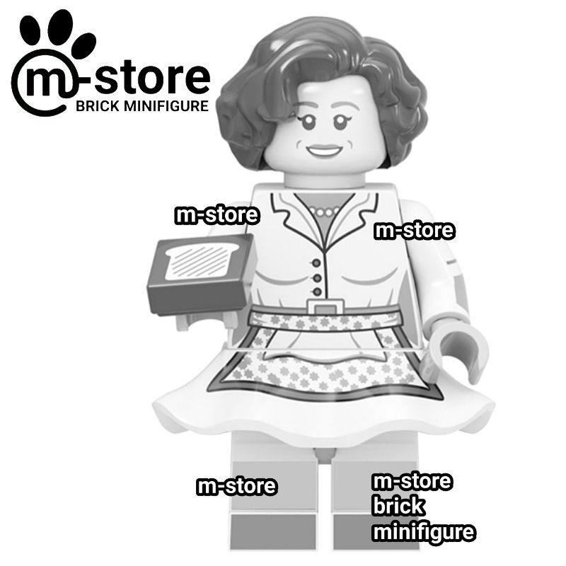 Jual brick wandavision wanda vision wanda maximoff black and white mini ...