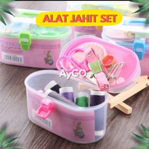 Jual ALAT JAHIT SET MINI PORTABLE / SAWING SET / ALAT JAHIT KOTAK ...