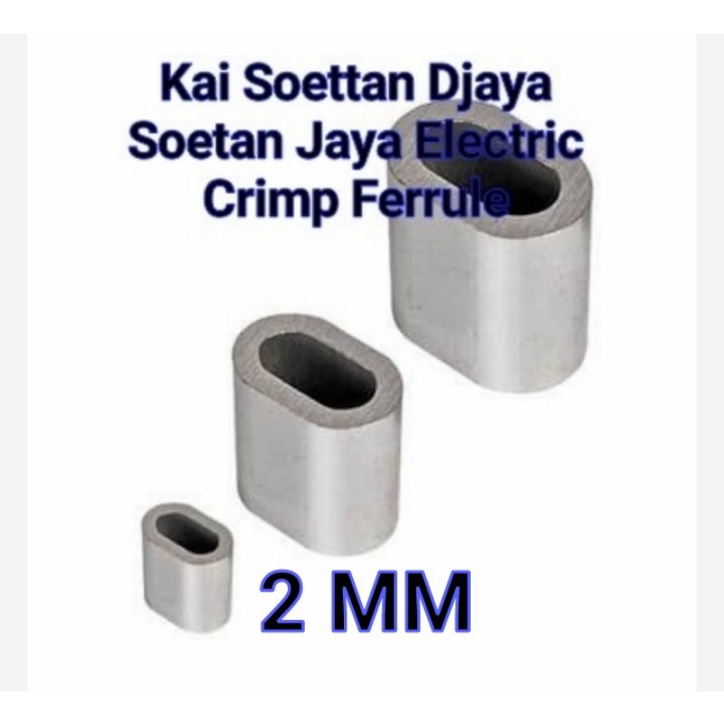 Jual crimp ferrule 2mm / skun ferrule 2mm / ferrule 2mm aluminium ...
