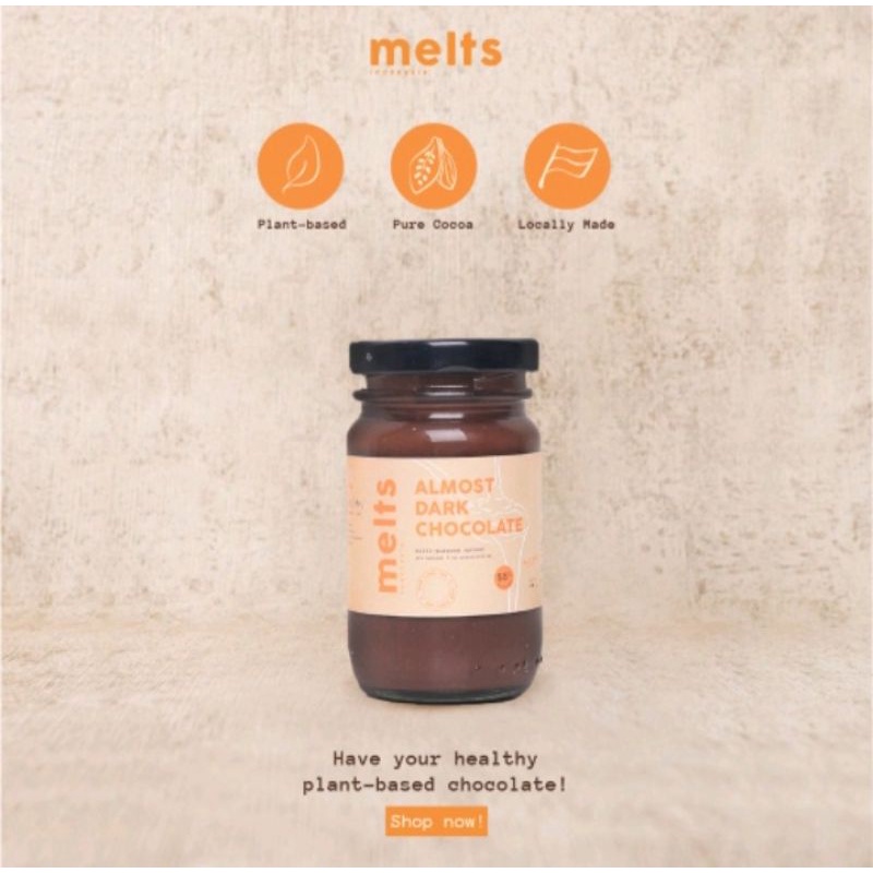 Jual Melts Almost Dark Chocolate Spread Selai BIG 300g | Shopee Indonesia