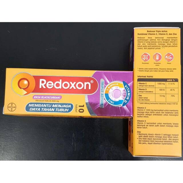 Jual Redoxon Rasa Anggur/Blackcurrant isi 10 tablet | Shopee Indonesia