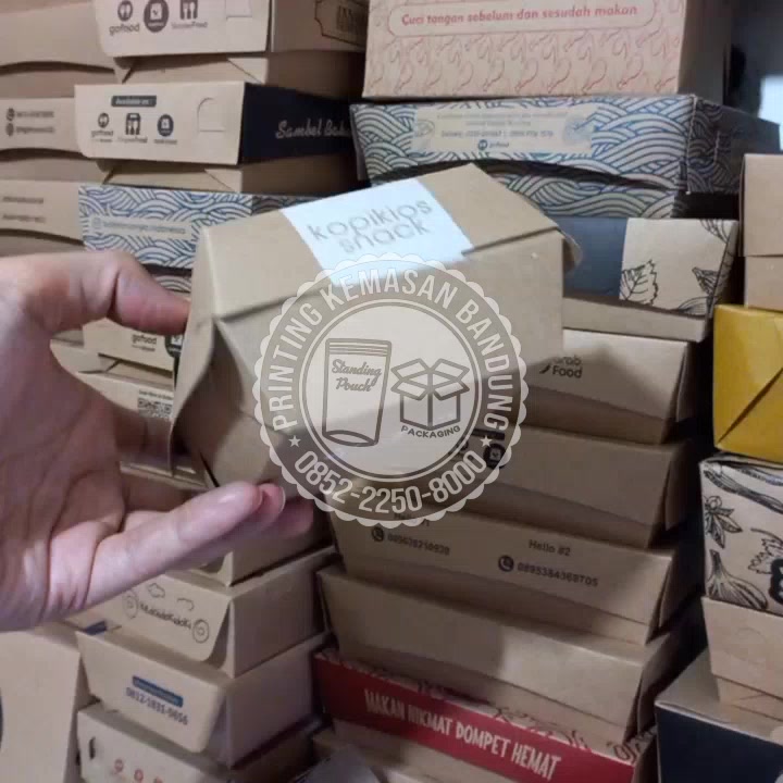 Jual CUSTOM CETAK Dus Burger Box Kotak Paper Roti Kue Snack Makanan ...