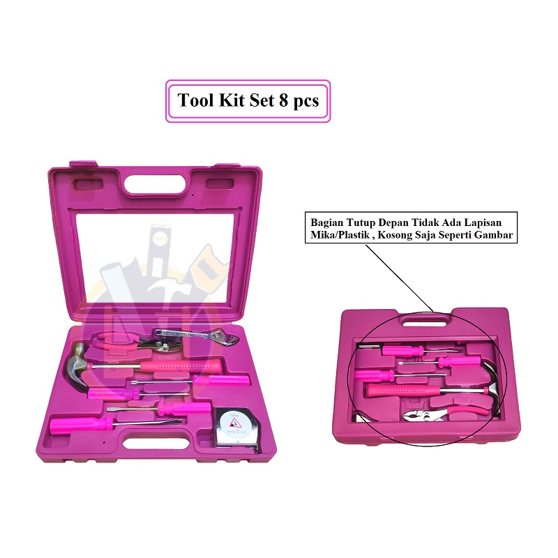 Jual Tool Kit Set 8 Pcs + Koper Hand Tool Kit Set / Toolkit Set 8 pcs ...