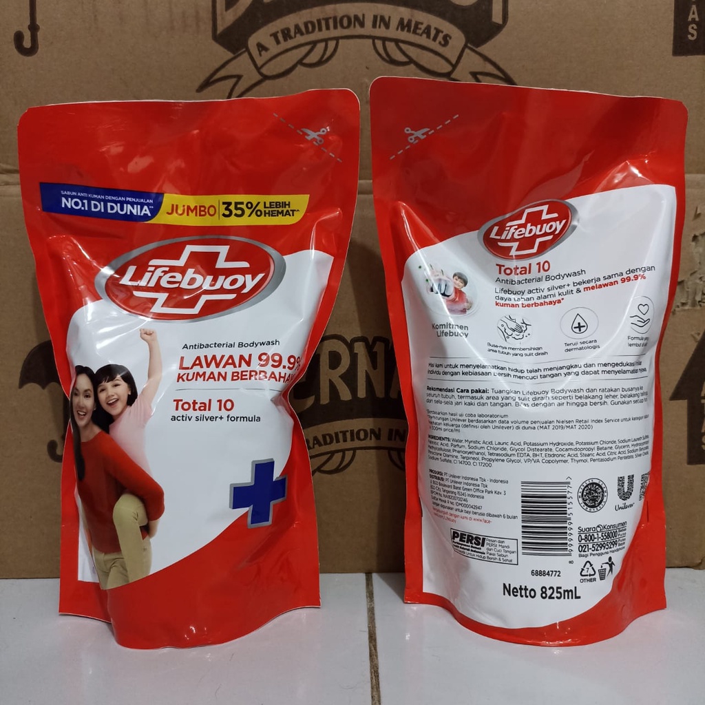 Jual Lifebuoy Antibacterial Body Wash Sabun Mandi Cair Total 10 825 ml (Expired 2025) | Shopee ...