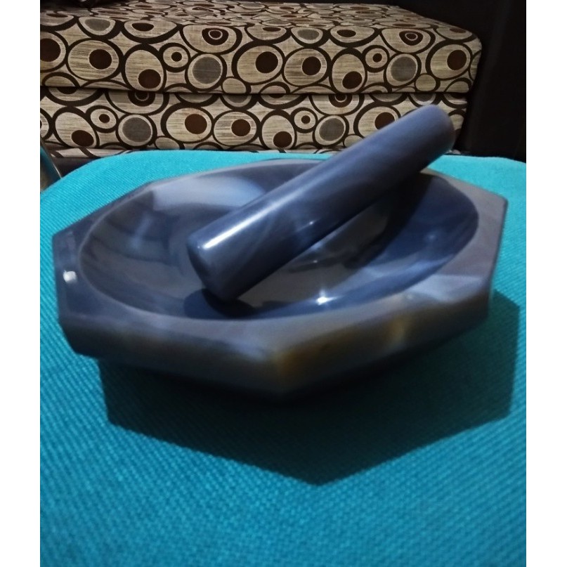 Jual Agate Mortar and Pestle Diameter 15 cm | Shopee Indonesia