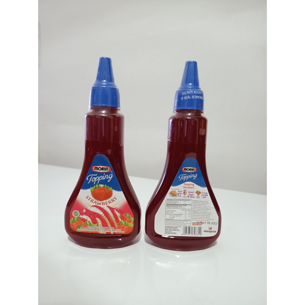 Jual MORIN TOPPING COKLAT/ STRAWBERRY / CARAMEL / BLUEBERRY 310GR ...