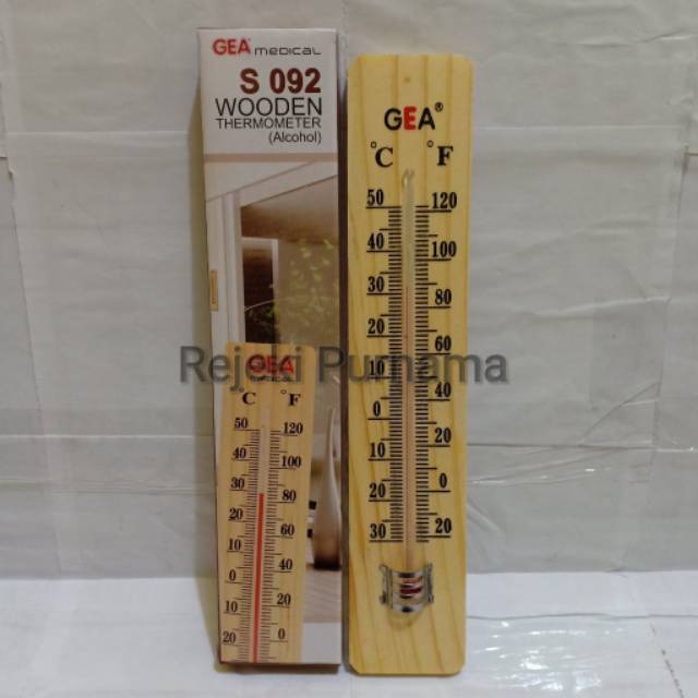 Jual Wooden Thermometer GEA / Thermometer Ruangan Model Tempel Dinding ...