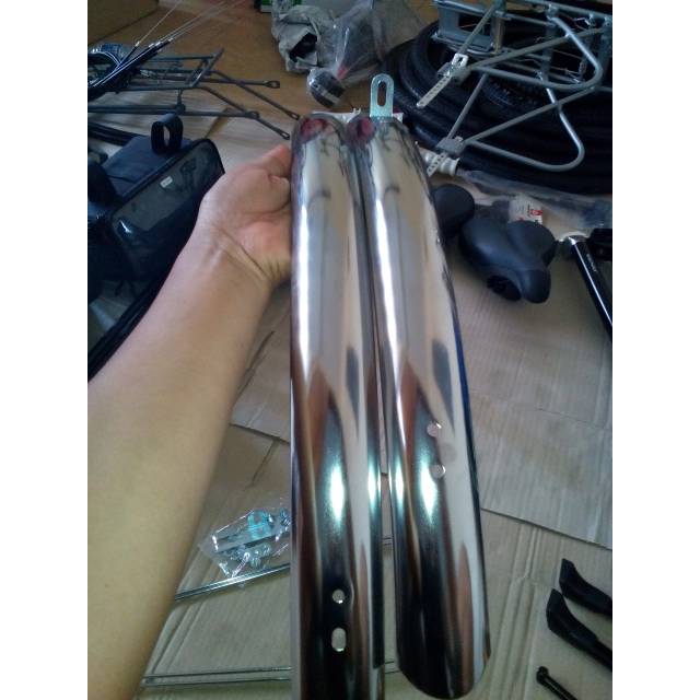 Jual SPAKBOR SEPEDA SLEBOR SEPEDA FENDER SEPEDA UKURAN 26 WARNA CROME ...