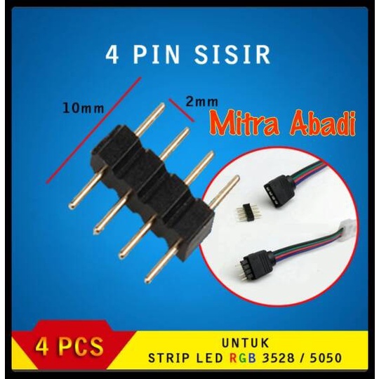 Jual Soket RGB 4 Pin Sisir Hitam (1 SETT = 4 pcs) | Shopee Indonesia