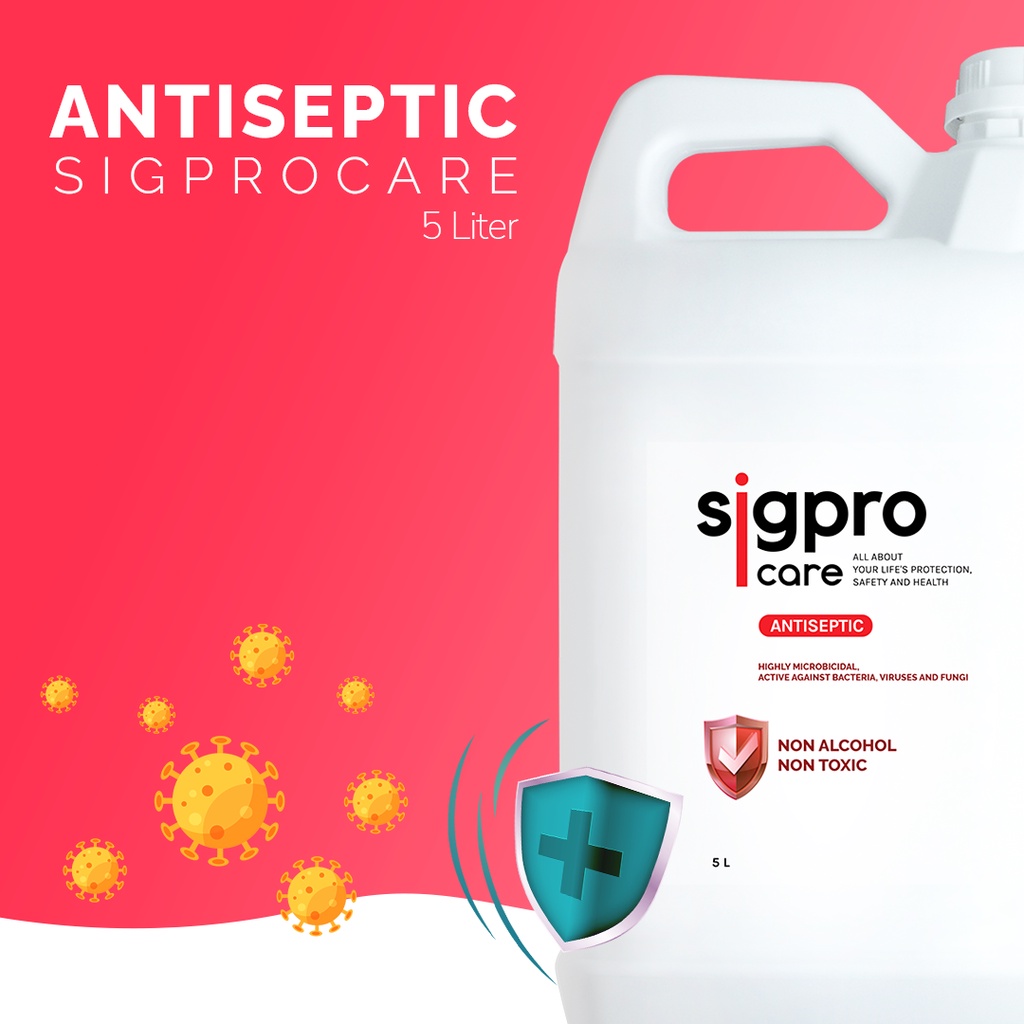 Jual Sigpro Care Antiseptic 5 Liter Non-alcohol / HOCl / Non - Toxic / HALAL | Shopee Indonesia