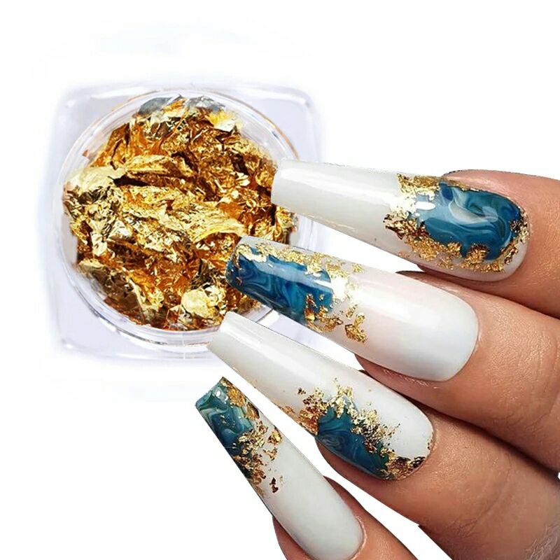 Jual NAIL FOIL GOLD SILVER Nail Art Kuku Paper Flake Dekorasi | Shopee ...