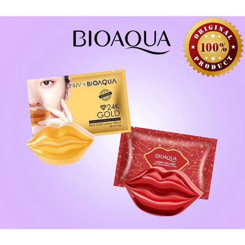 Jual BIOAQUA CHERRY COLLAGEN | 24K GOLD MOISTURIZING ESSENCE LIP MASK ...