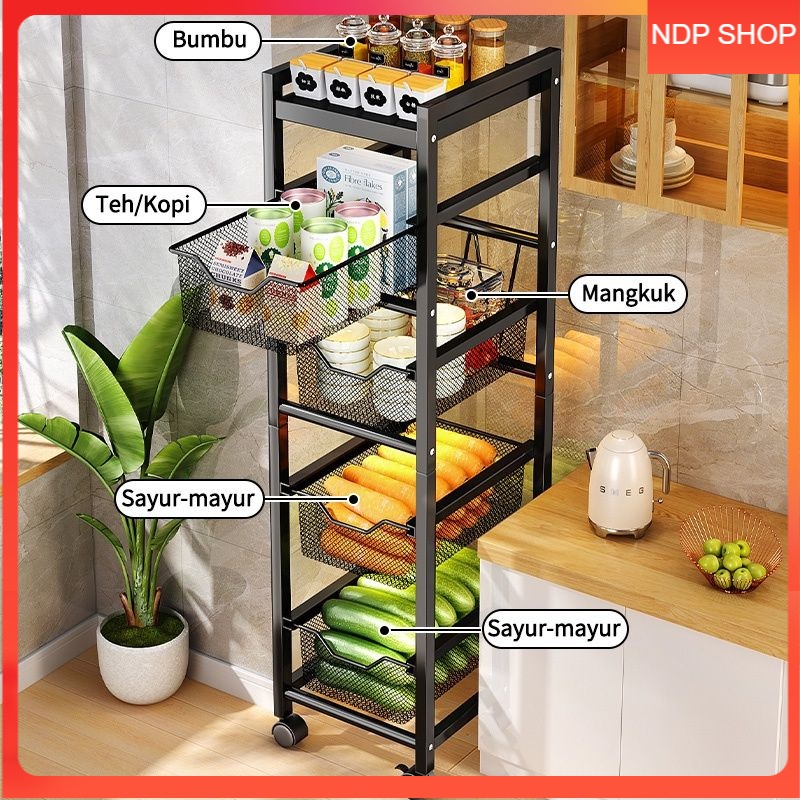 Jual rak wastafel rak meja dapur rak susun rak troli keranjang buah ...