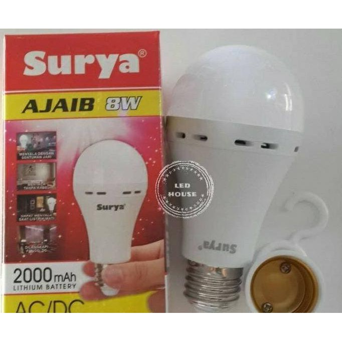 Jual Ini Lampu Led Emergency Surya Ajaib 8W 8Watt Otomatis Hidup Saat ...