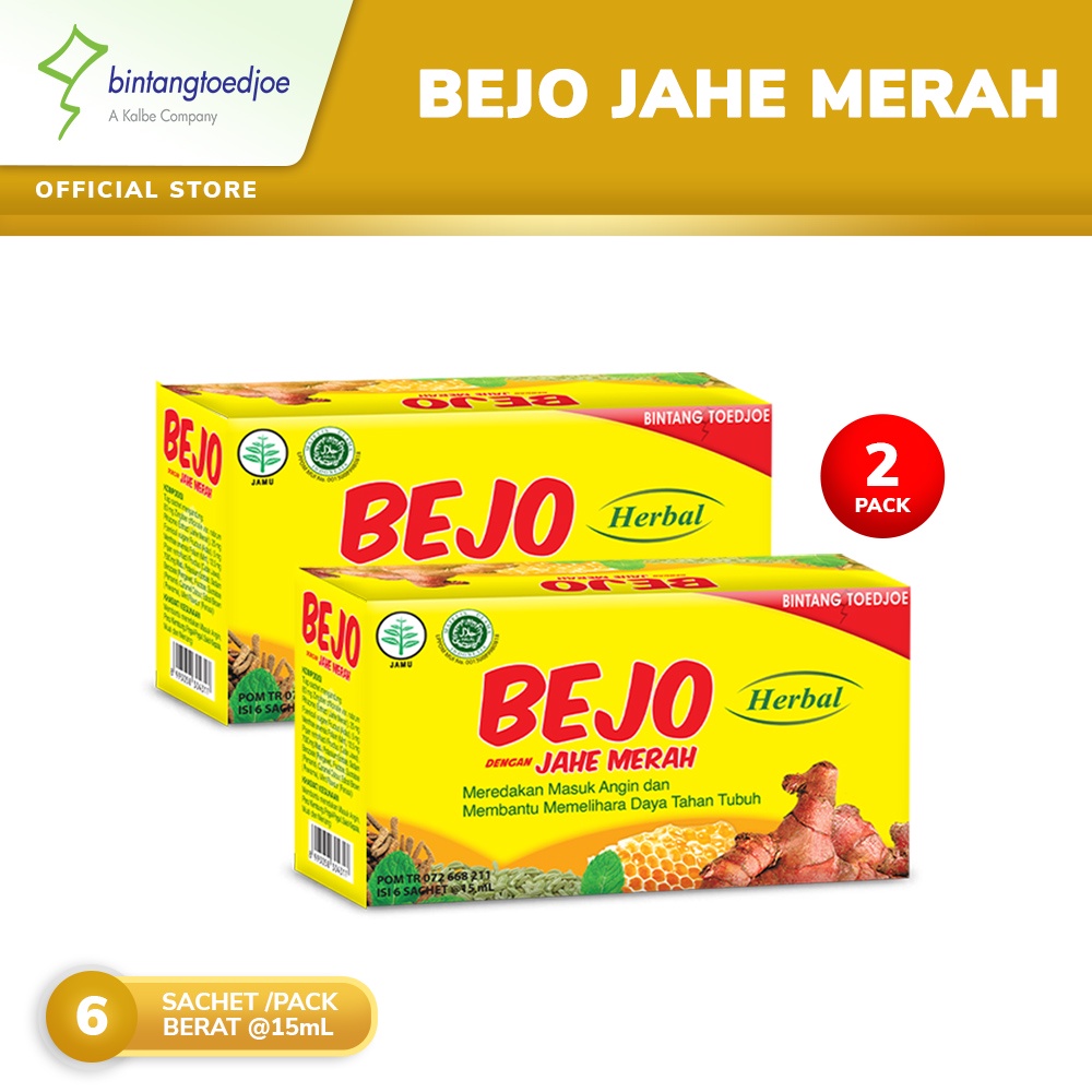 Jual Bejo Jahe Merah Sachet 2 Pack (12 Sachet) | Shopee Indonesia