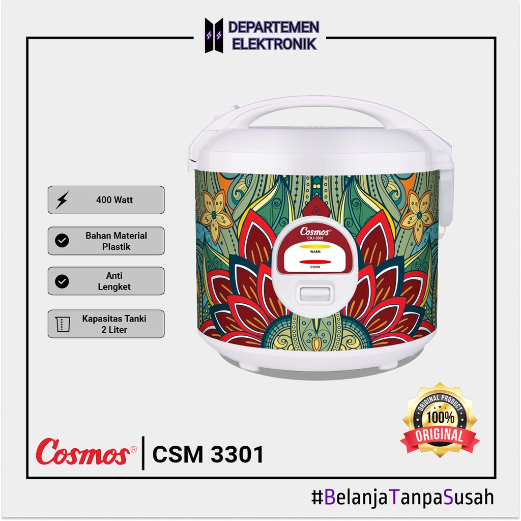 Jual Magice Com / Rice Cooker COSMOS 3301 MURAH BANGET / GARANSI RESMI | Shopee Indonesia