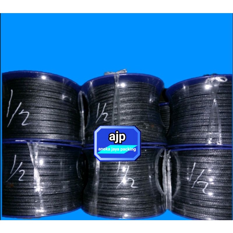 Jual gland packing 12mm (1/2 inch) x 5 kg teflon ptfe remes packing ...