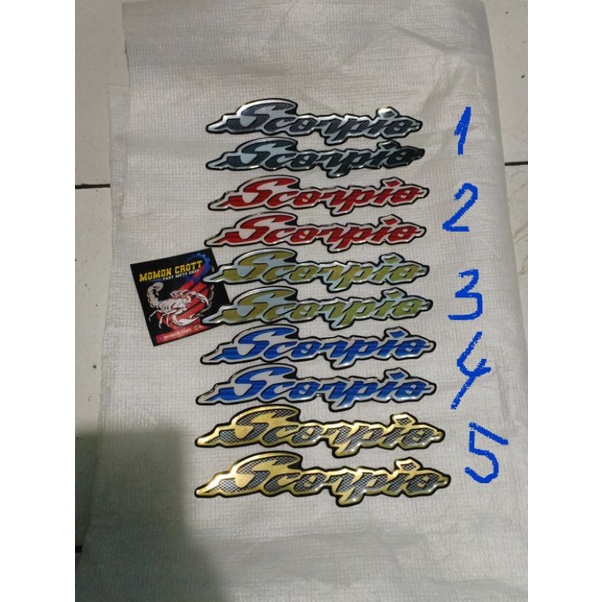 Jual Emblem scorpio detail original sticker timbul embos logo yamaha ...