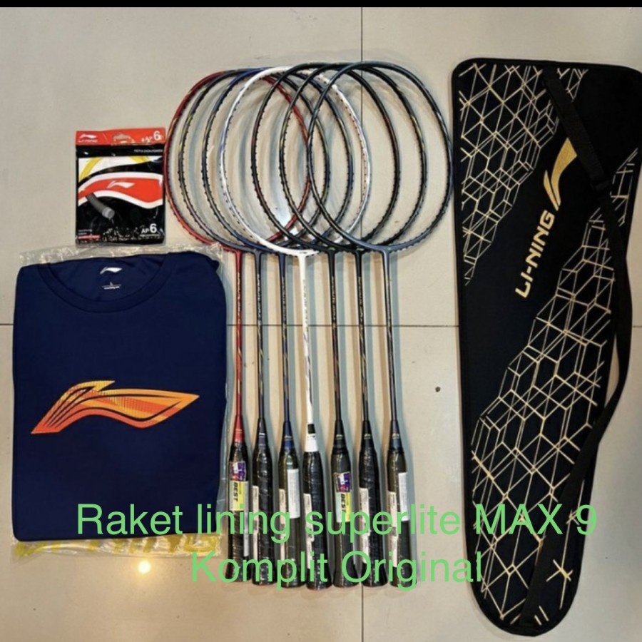 Jual Raket Badminton LINING SUPERLITE MAX 9 full set komplit Original ...