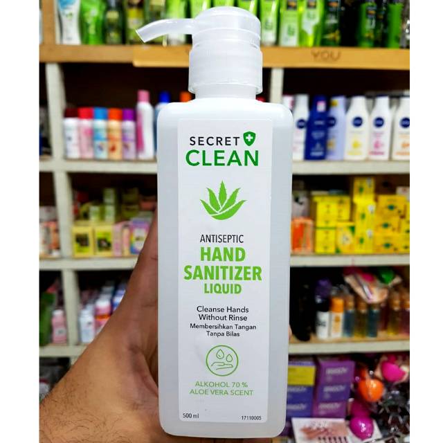 Jual SECRET CLEAN HAND SANITIZER 500ml LIQUID ANTISEPTIC | Shopee Indonesia