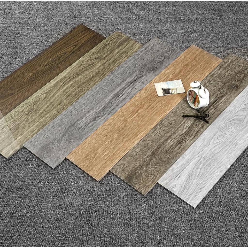 Jual Granit torch | Granit Lantai wood glazed | 20x100 motif kayu cutting | Shopee Indonesia