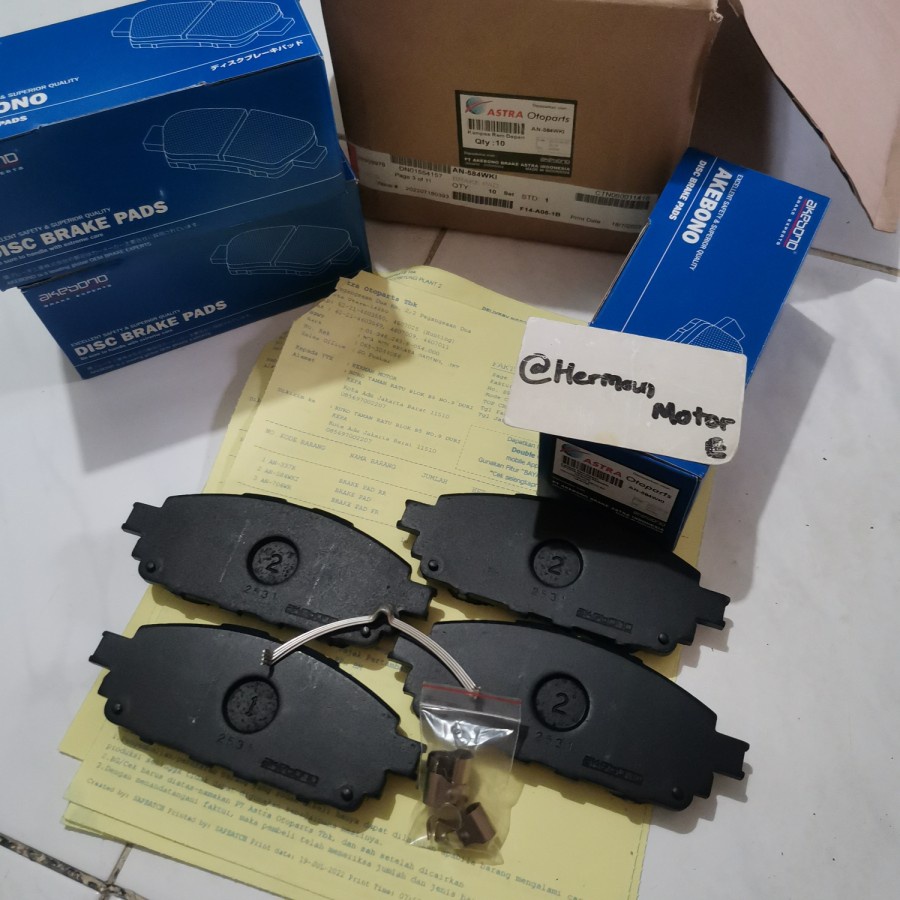 Jual Kampas rem Depan Brake Pad Akebono ORIGINAL Innova Reborn 2015-2022 (venturer/Facelift ...