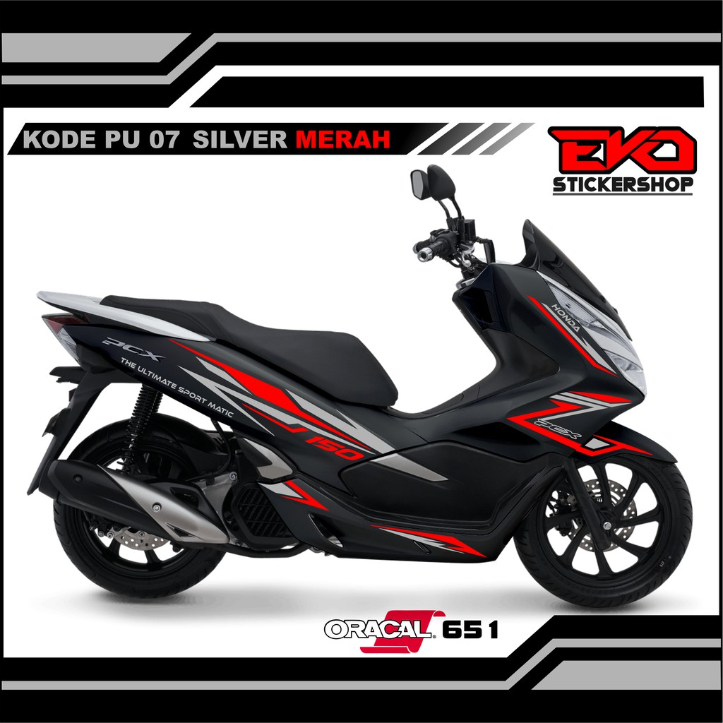 Jual Sticker PCX HITAM cutting stiker pcx ultimate sportracing | Shopee ...