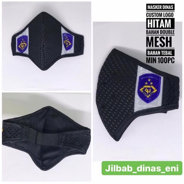 Jual MASKER DINAS CUSTOM LOGO : bahan double mesh | Shopee Indonesia