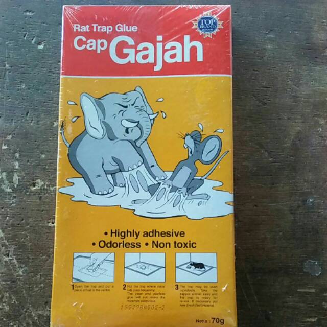 Jual LEM PEREKAT TIKUS CAP GAJAH + KARDUS DI DALAMNYA | Shopee Indonesia