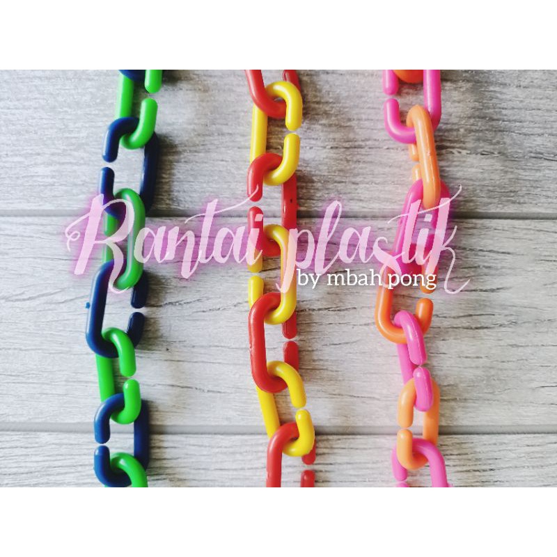 Jual Rantai plastik,rantai mainan,rantai warna warni | Shopee Indonesia