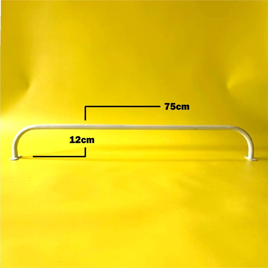 Jual Gantungan Handuk Dinding 75cm x 12cm Putih/ Gawang Gantungan Besi ...