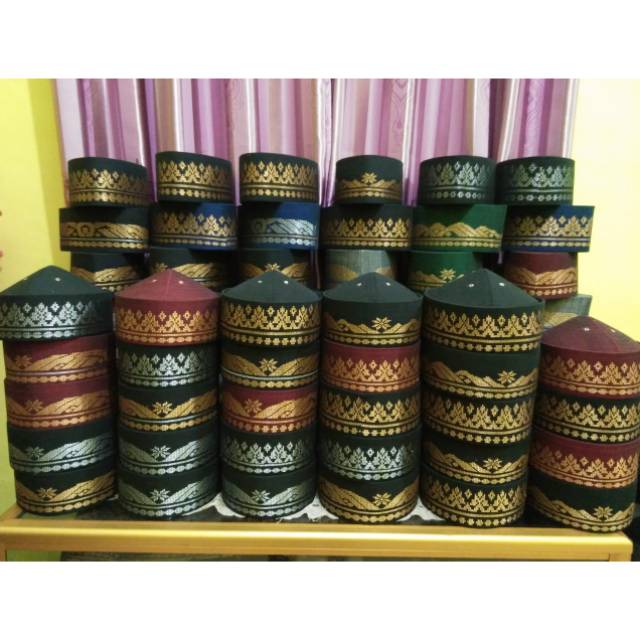 Jual Peci tenun rajut manual tradisional unik antik songkok Melayu batu ...